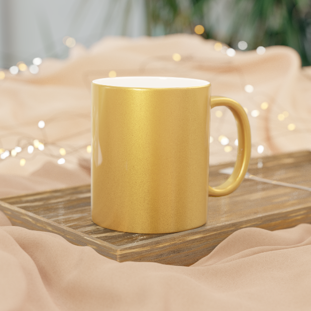 Personalized Metallic Coffee Mug | Silver, Gold Coating