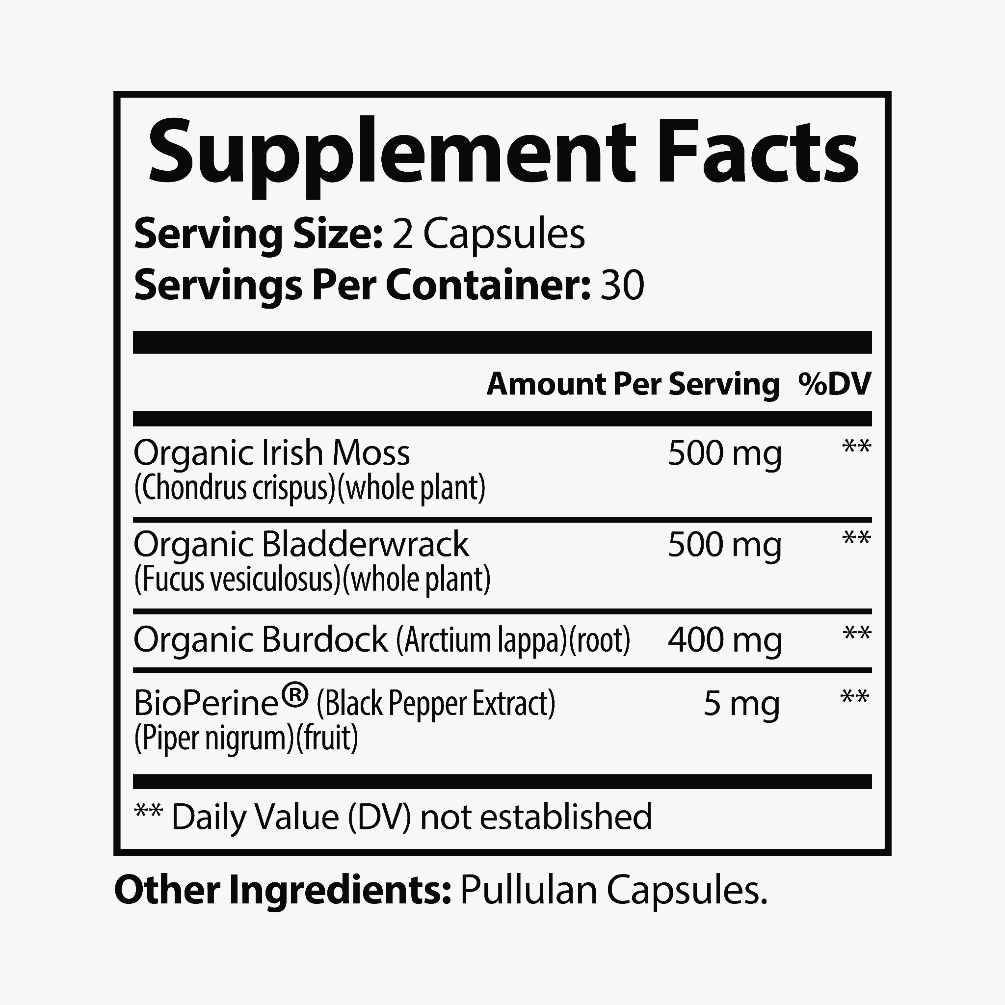 White Label Sea Moss Supplements | Print On Demand