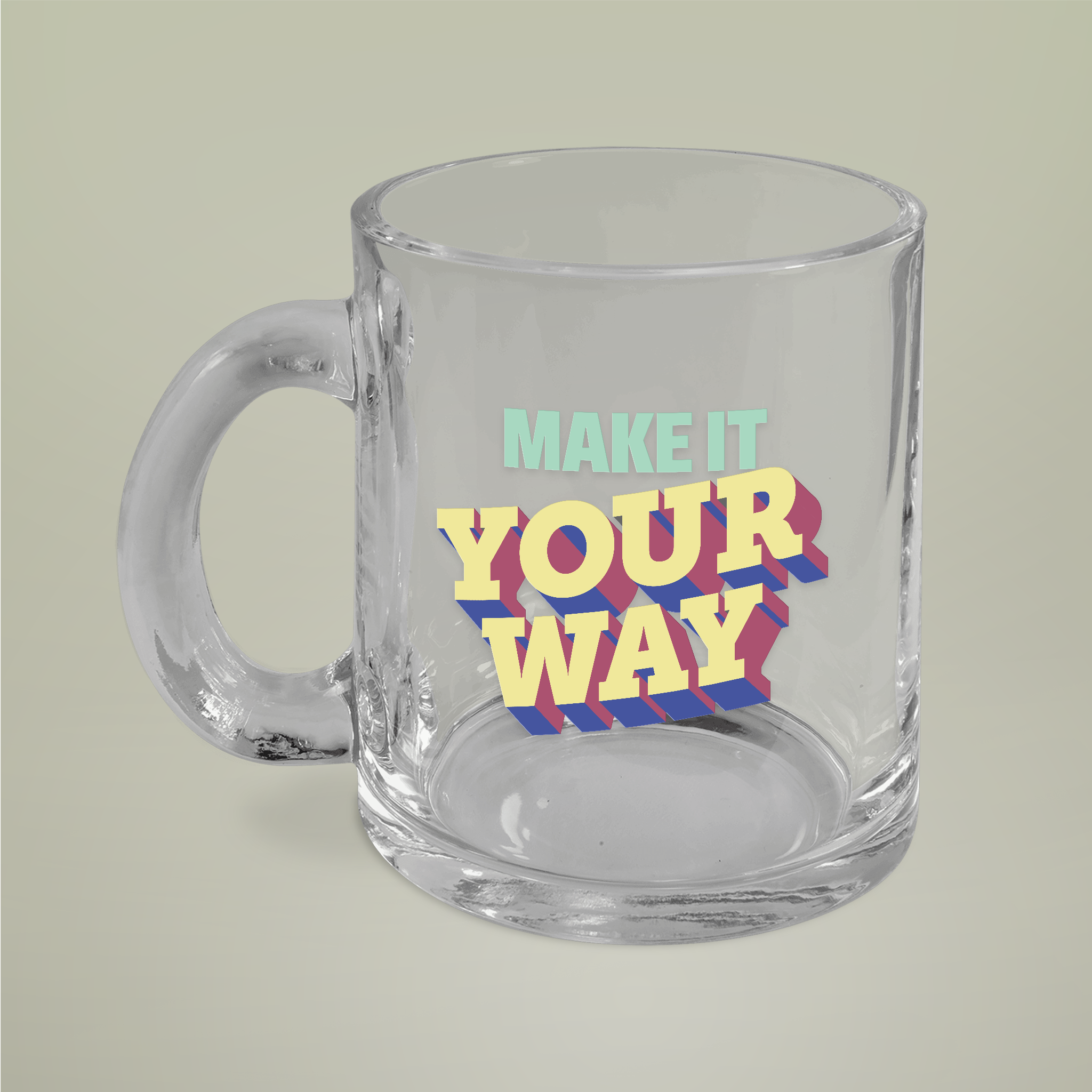 Personalized Glass Mugs | Print On Demand