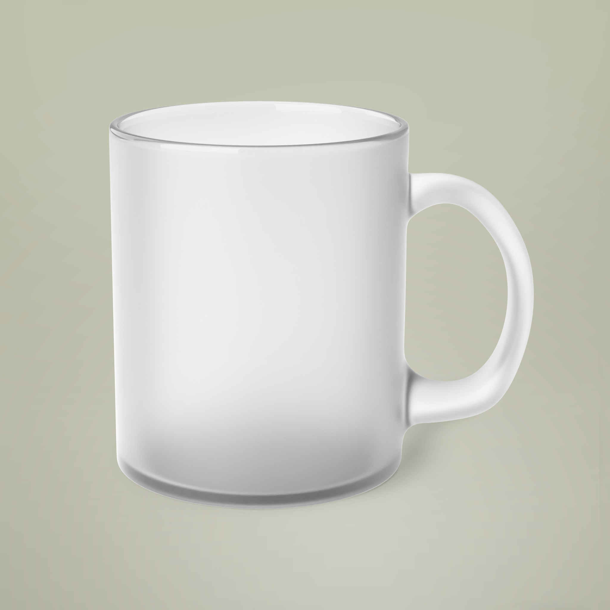 Frosted Glass Coffee Mug, 11oz