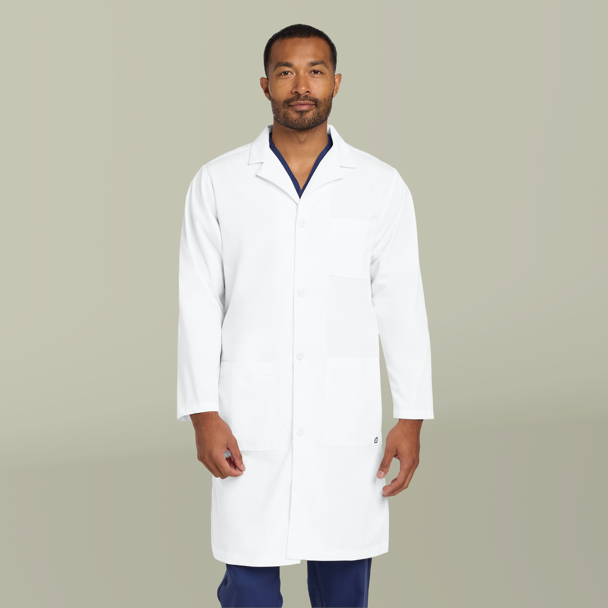 Wink® Men's Long Lab Coat (Embroidery)