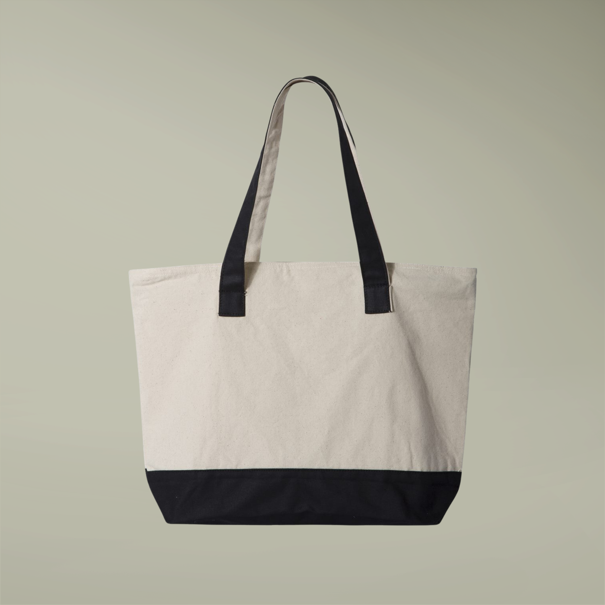 Zippered Canvas Tote
