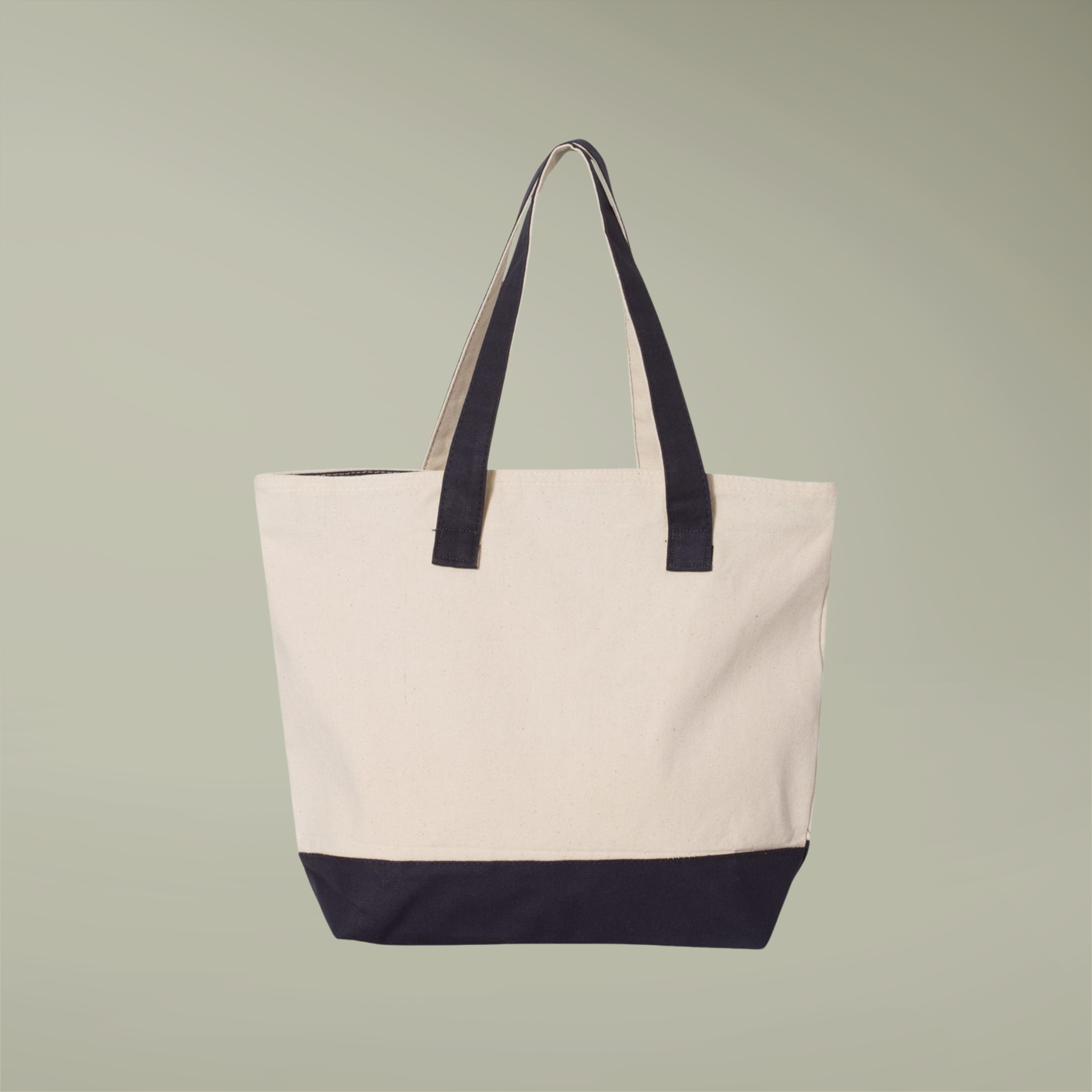 Zippered Canvas Tote
