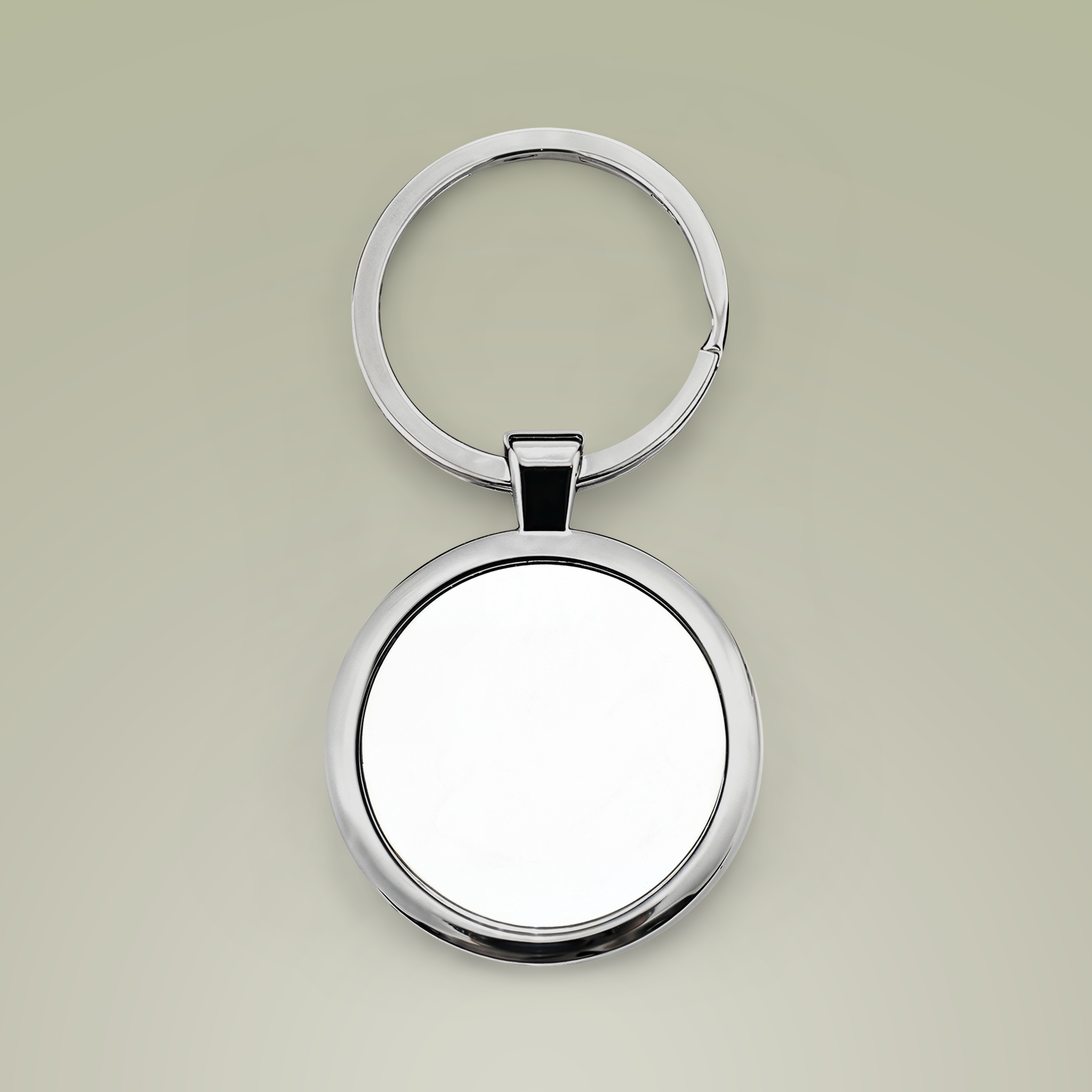 Round Stainless Steel Keychain