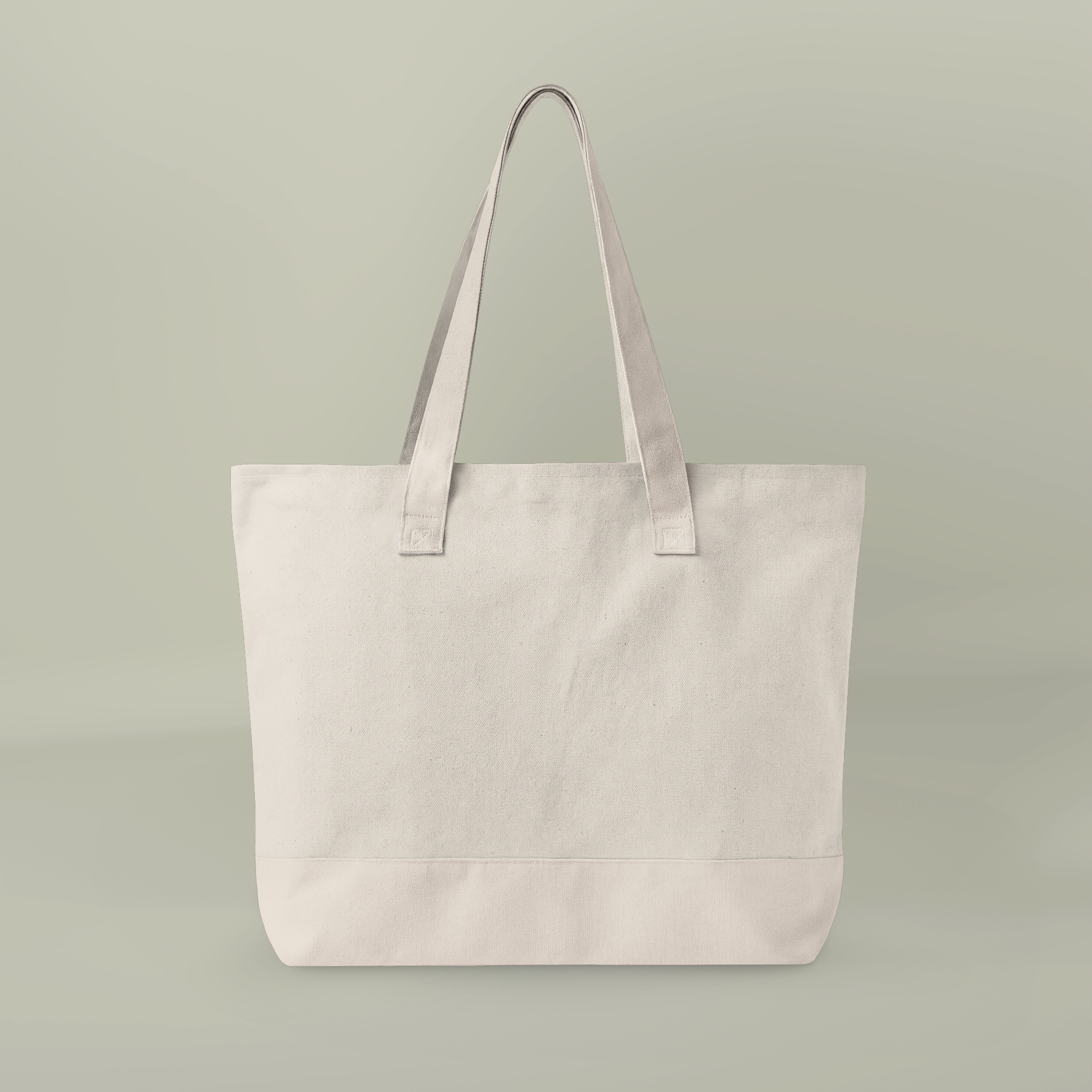 Zippered Canvas Tote