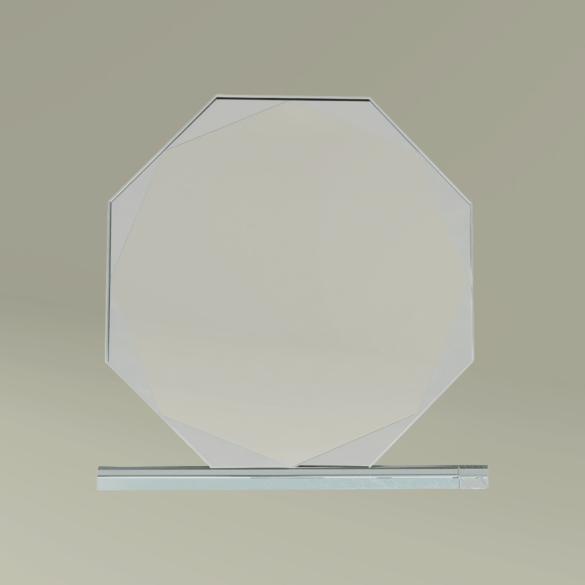 Custom Octagon Clear Glass Award | Personalized POD Recognition
